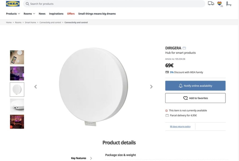 Ikea Dirigera: Smart-Home-Hub kurzzeitig mit einem Preis von 70 Euro ...