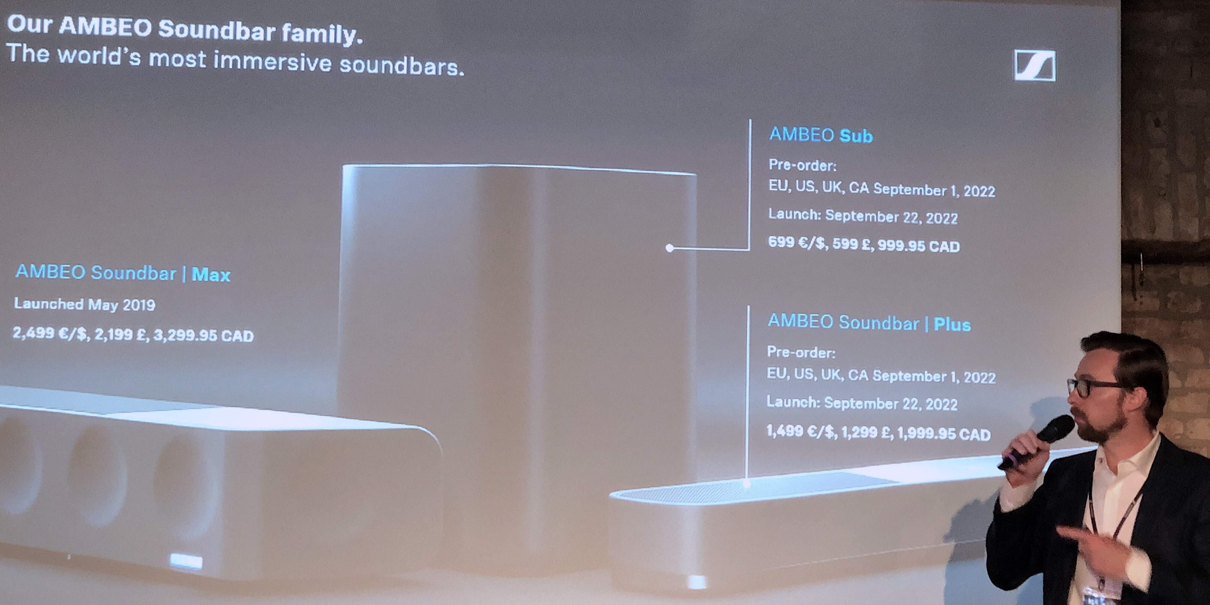 Sennheiser Ambeo Soundbar Plus und Ambeo Sub offiziell vorgestellt ...