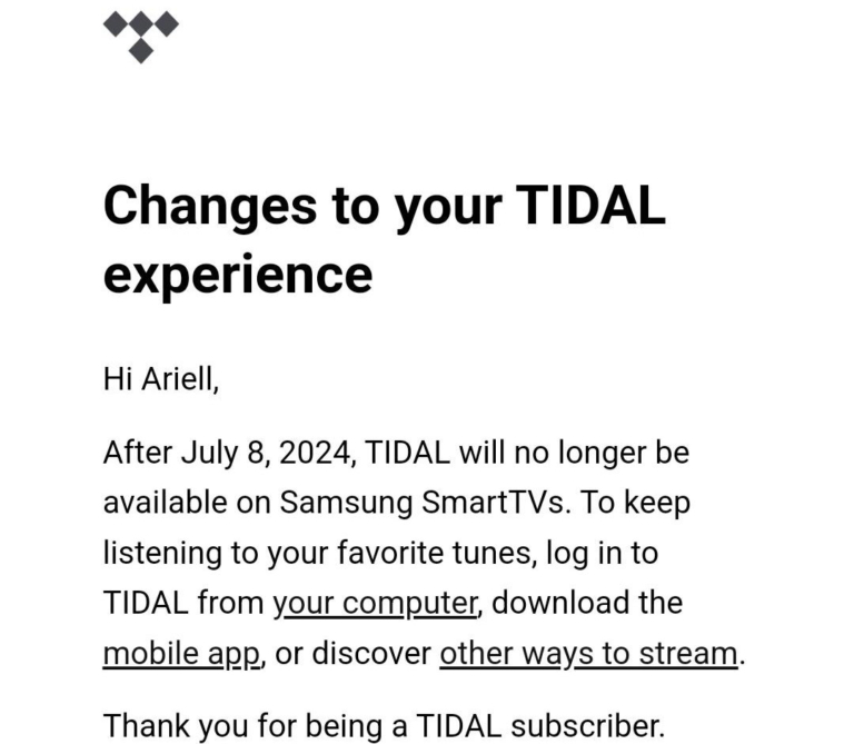 Tidal: App für Smart-TVs von Samsung segnet das Zeitliche - HIFI.DE