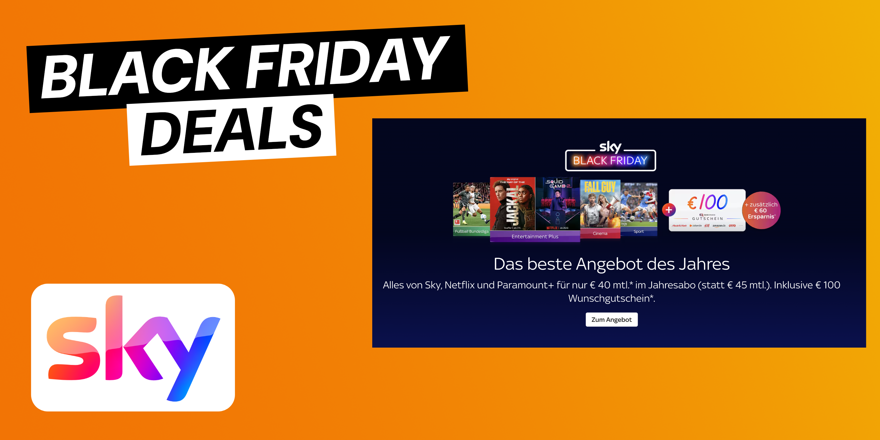 Streaming-Bundle stark reduziert: Netflix, Sky und Paramount+ für nur ...